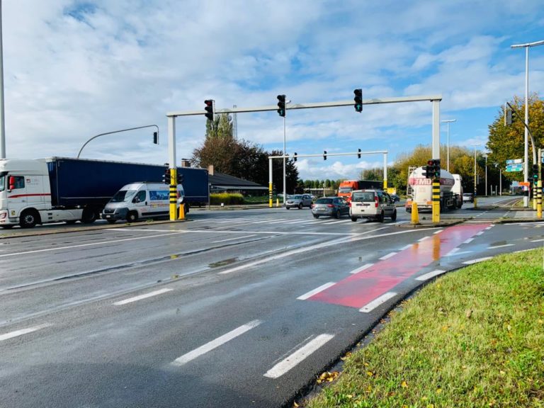 Voorbereidende werken heraanleg kruispunt Den Doorn